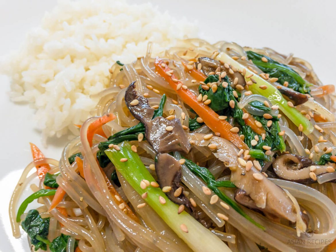 Vegetable Japchae (Korean Glass Noodle Stir-fry) – Asian Recipes At Home